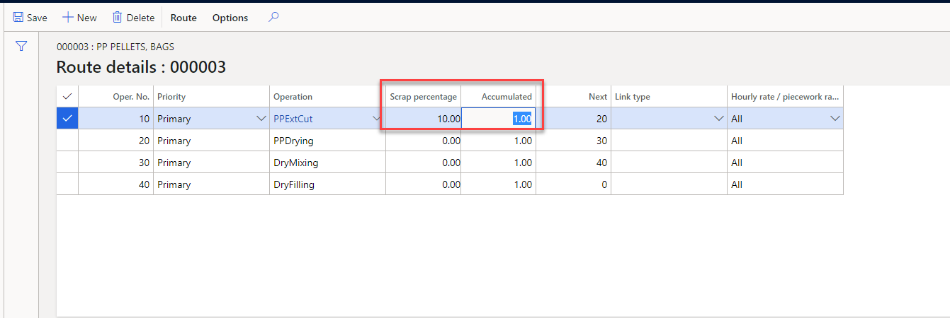 BOM, formula and route scrap factors in Dynamics 365 FO | Alithya